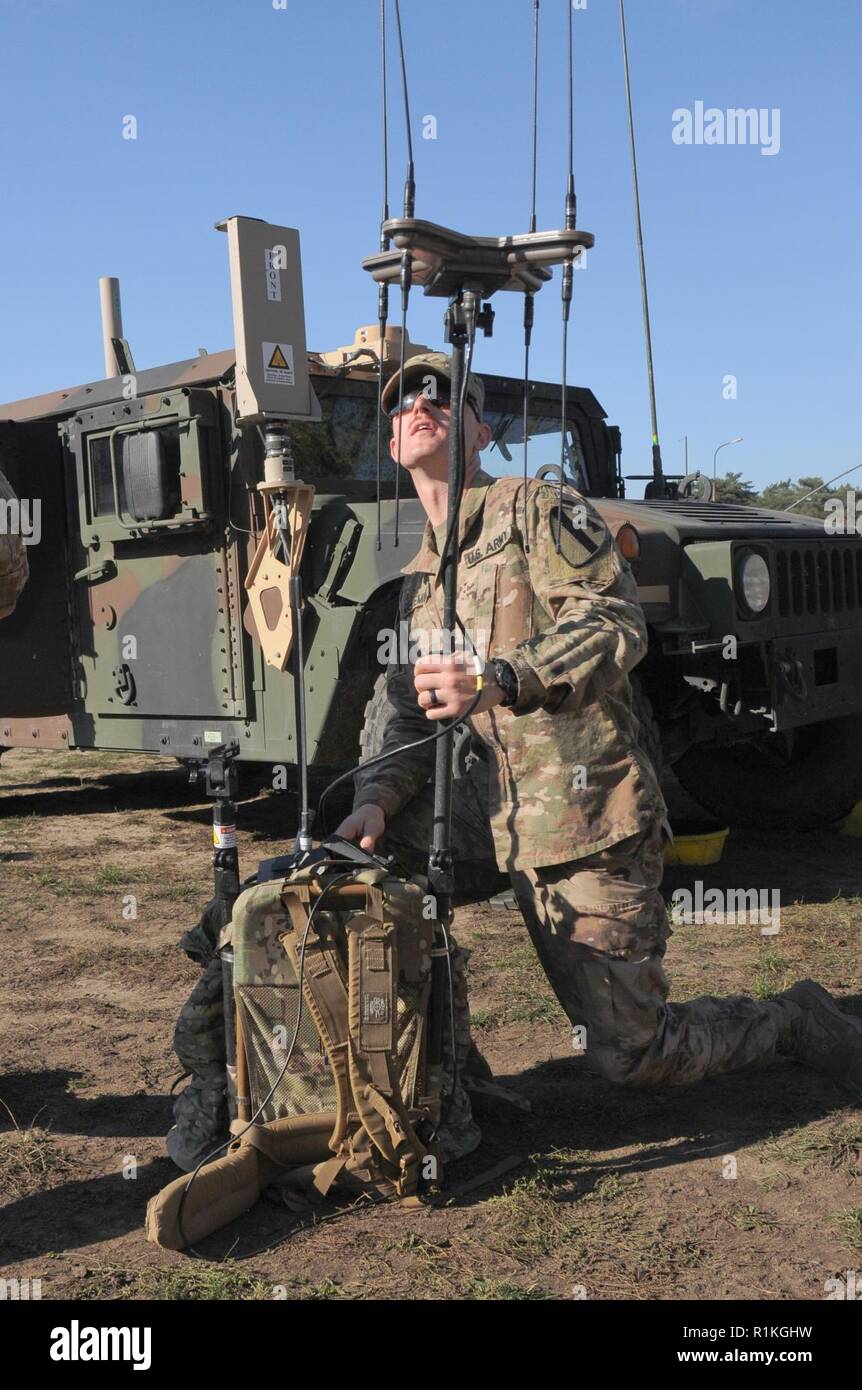 U.S. Army Staff Sgt. Michael Deremain, an electronic warfare specialist ...