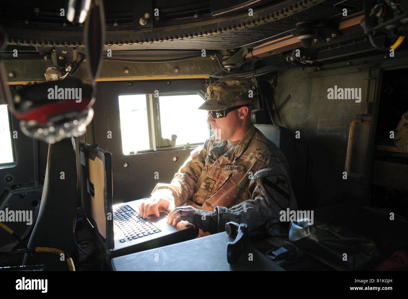 U.S. Army Staff Sgt. Christopher Morvant, an electronic warfare ...