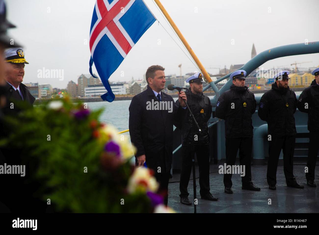 Icelandic Coast Guard hosts a ceremony to commemorate the Battle of the ...