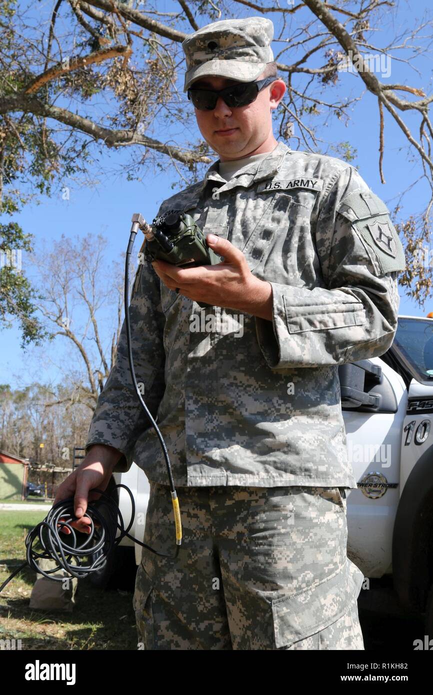 Florida National Guard Soldier, Spc. Robert Sweat, from the Chemical ...