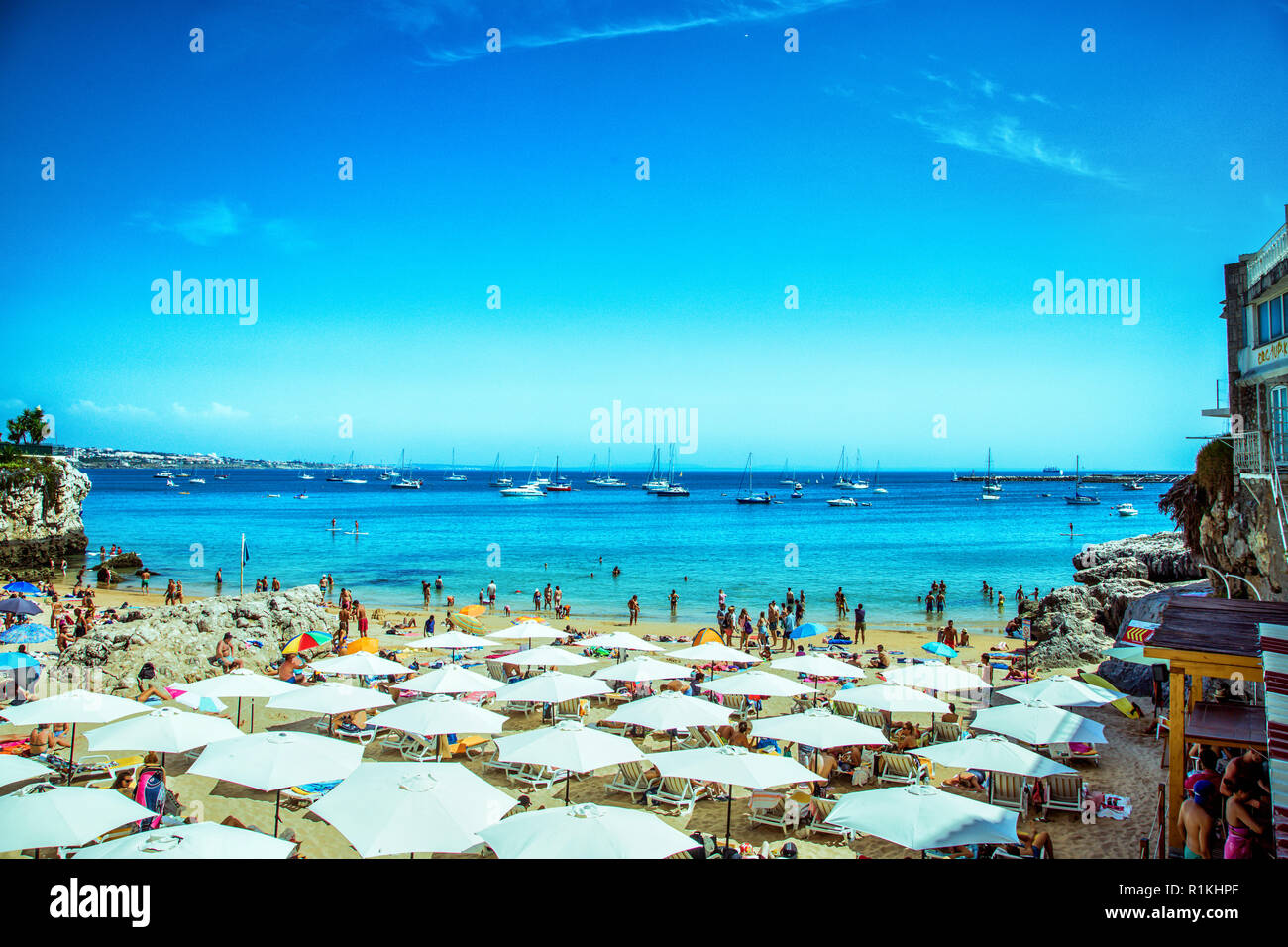 Beach of the city of Cascais, Lisbon area, Portugal Stock Photo - Alamy