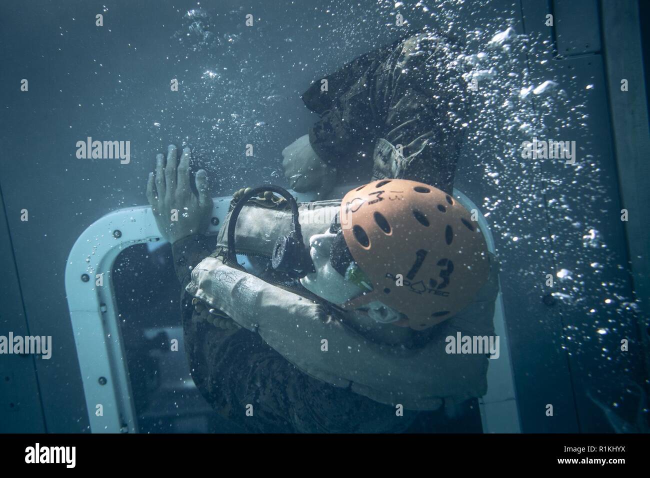 Underwater egress trainer hi-res stock photography and images - Alamy