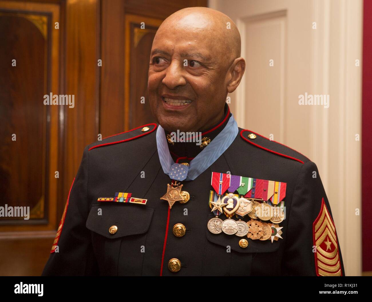 Retired U.S. Marine Corps Sgt. Maj. John L. Canley, the 298th Marine ...