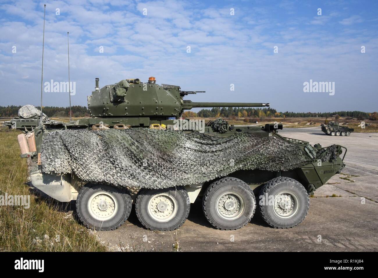 U.S. Soldiers assigned to 2nd Cavalry Regiment (2CR) using the 30mm ...