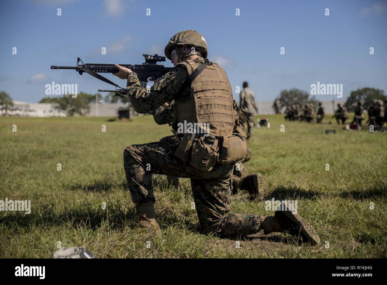 Recruit Brendan Dunham, with Company E., 2nd Recruit Training Battalion ...