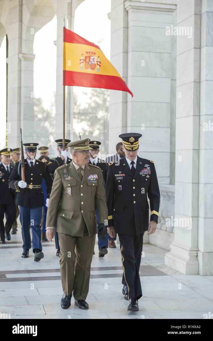 Spanish Chief of Defence Gen. Fernando Alejandre (left); and U.S. Army ...