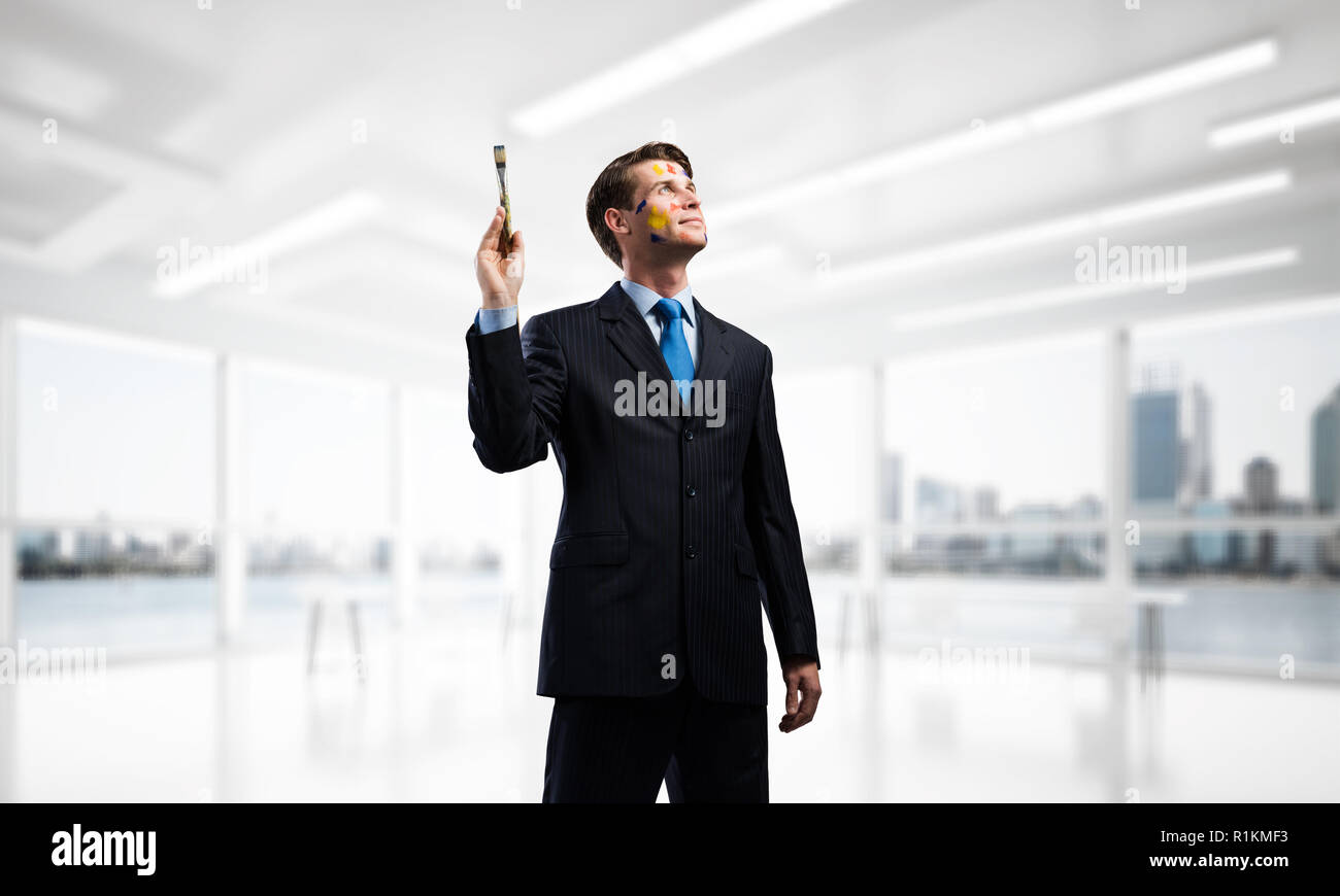 Business inspiration of young man Stock Photo - Alamy
