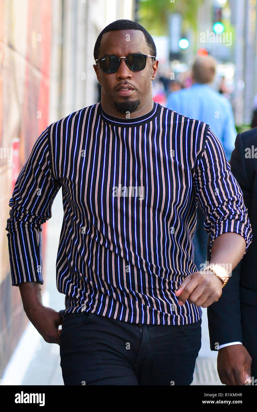 Sean Combs out shopping at the Gucci Store in Beverly Hills Featuring ...