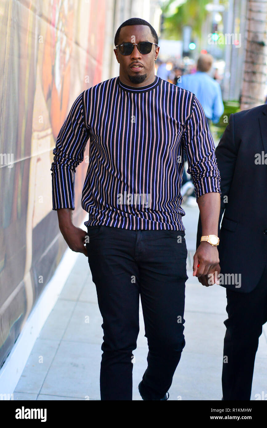 Sean Combs out shopping at the Gucci Store in Beverly Hills Featuring ...
