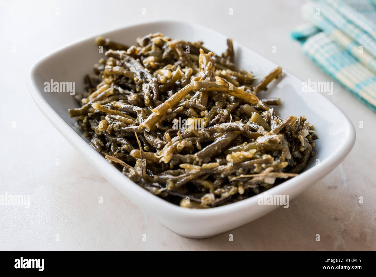 Samphire a coastal herb also known as sea beans glasswort pickleweed or ...