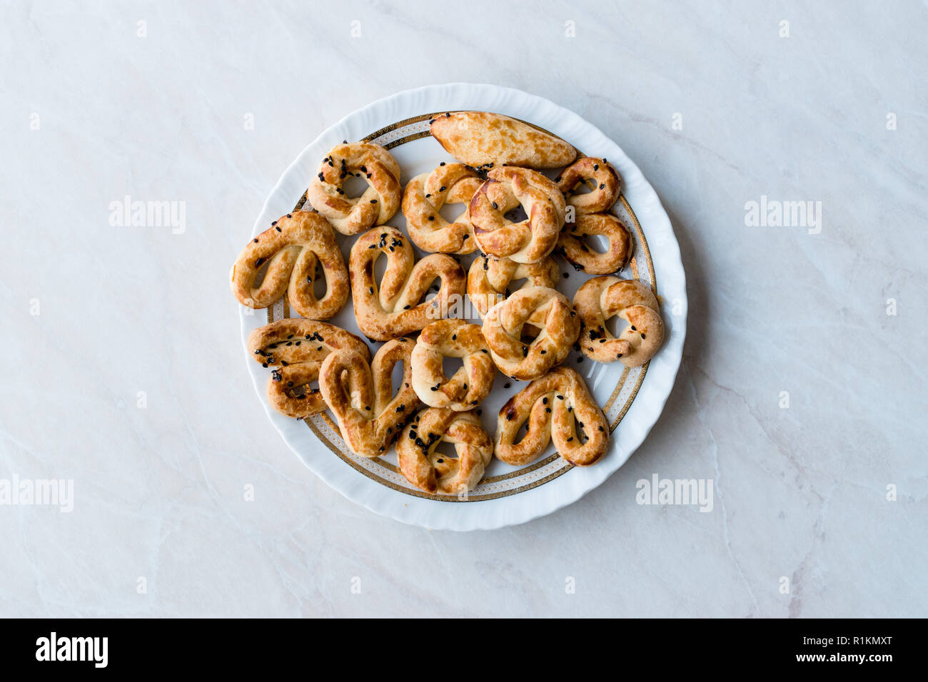 Turkish Salty Pastries / Traditional Salted Cookies with Black Sesame ...