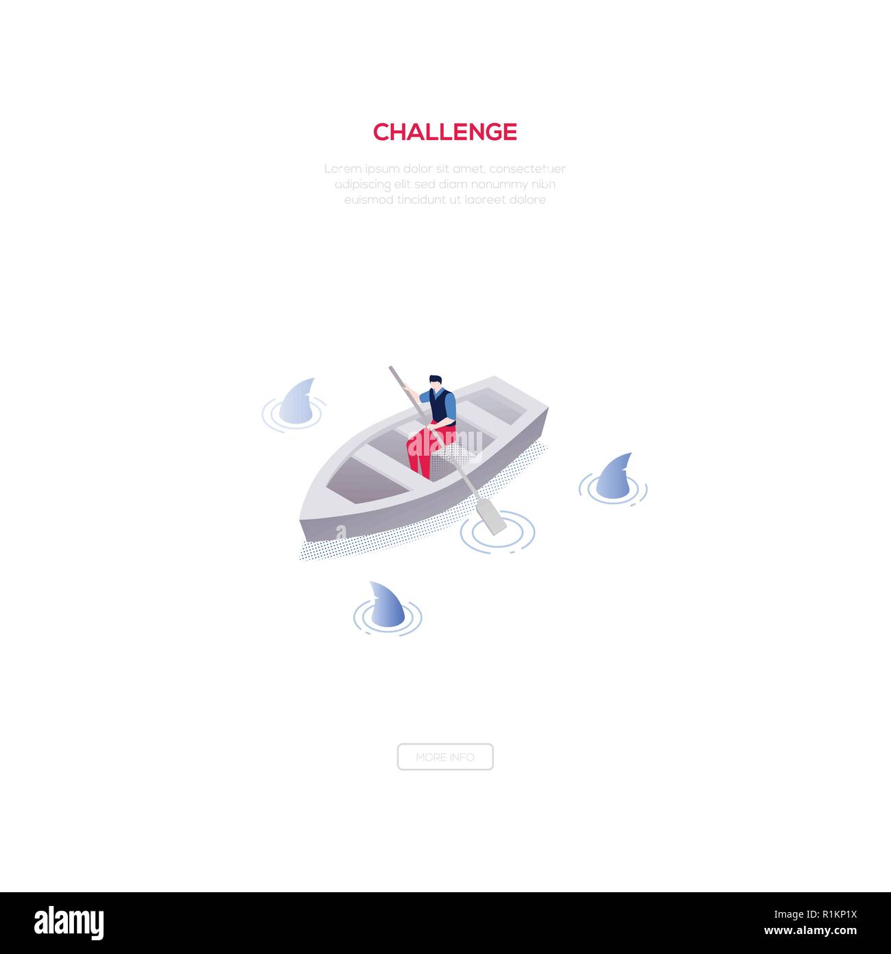 Challenge concept - modern isometric vector web banner Stock Vector ... Challenge concept - modern isometric vector web banner Stock Vector ...