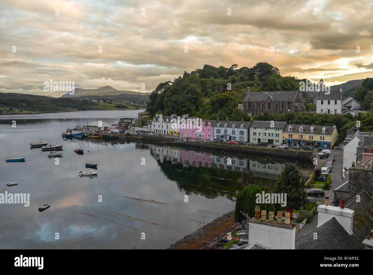 Portree, the biggest town in the Isle of Skye Stock Photo - Alamy
