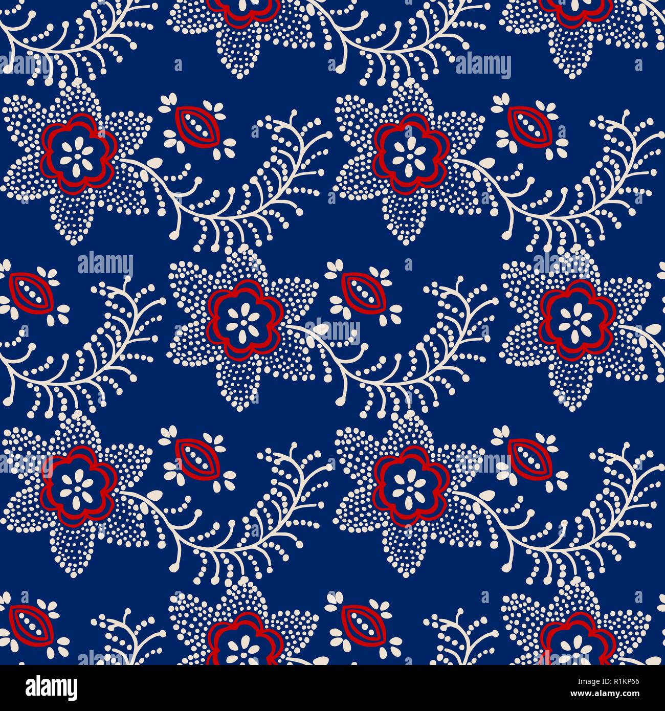 Seamless folk art vector Stock Vector Images - Alamy