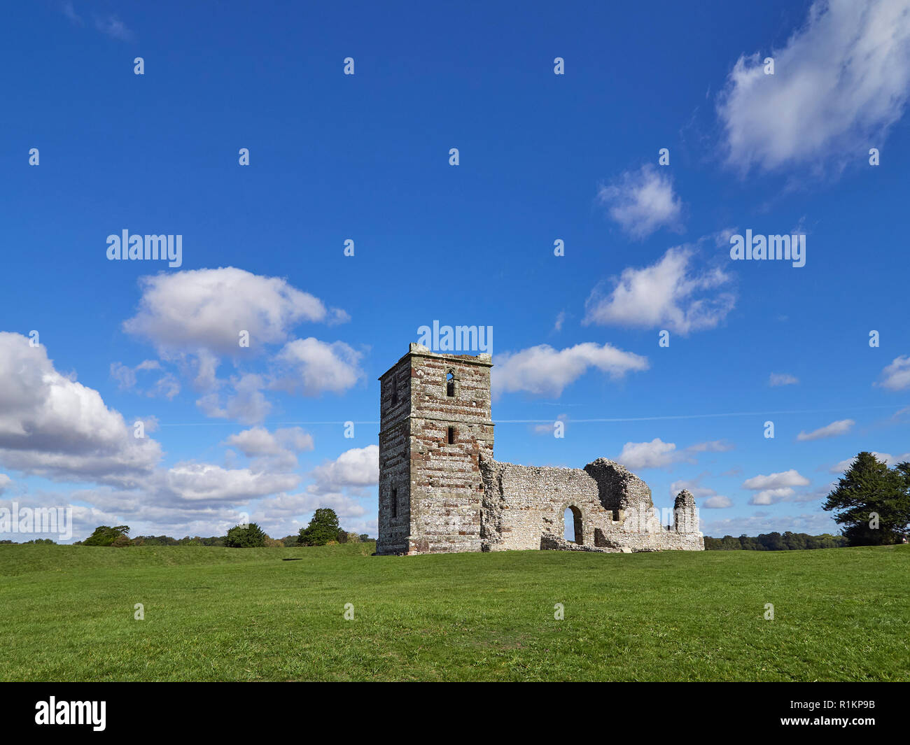 Knowlton Church in the middle of a neolithic henge monument earthwork ...