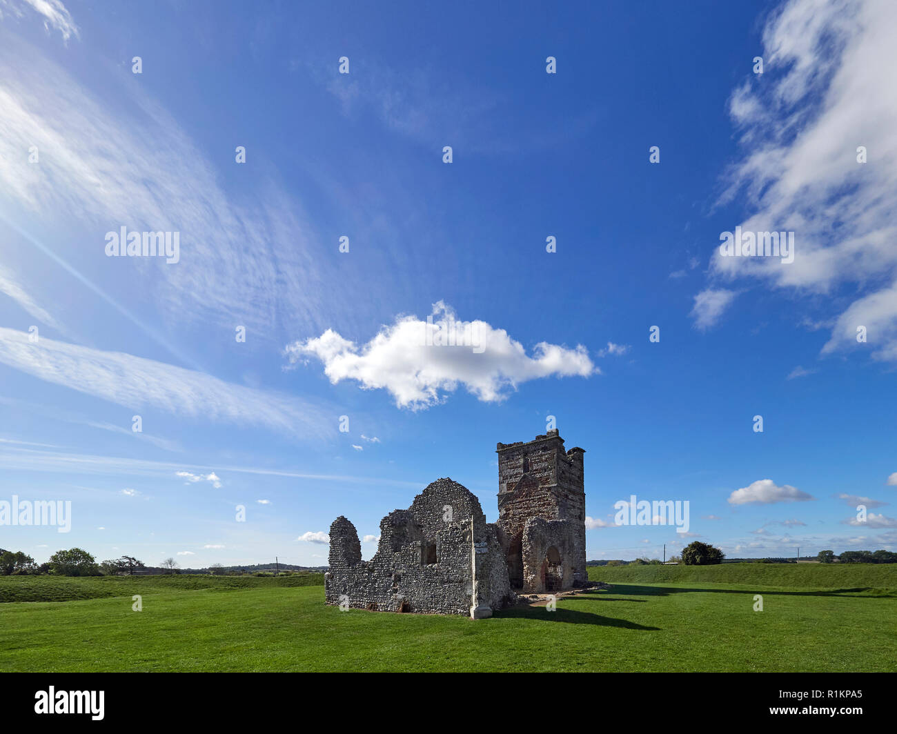 Knowlton Church in the middle of a neolithic henge monument earthwork ...