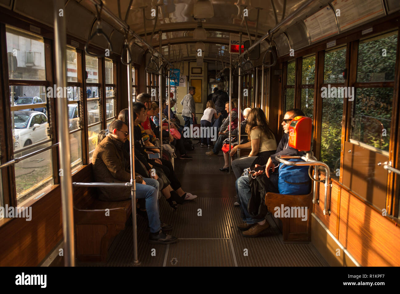 Crowded tram hi-res stock photography and images - Alamy