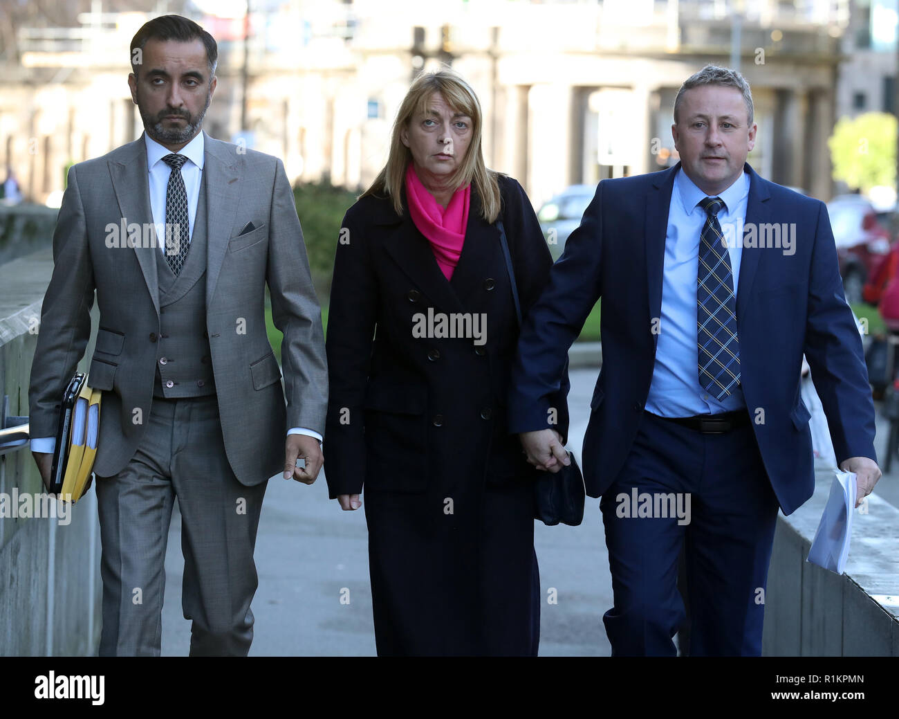 Linda and Stuart Allan, the parents of Katie Allan and their lawyer ...