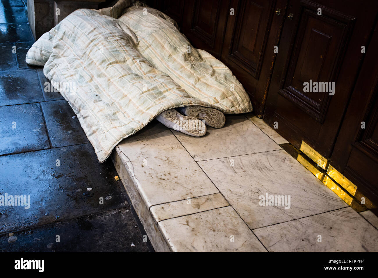 Homeless feet hi-res stock photography and images - Alamy