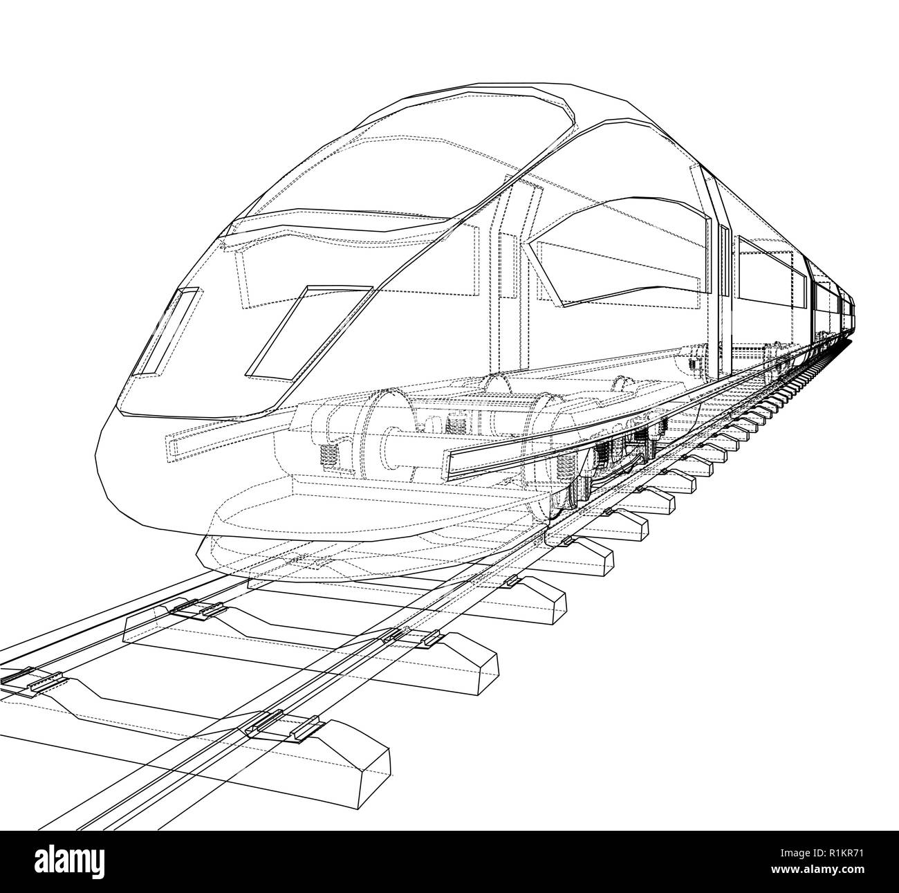 Modern speed train concept. Vector Stock Vector Image & Art - Alamy