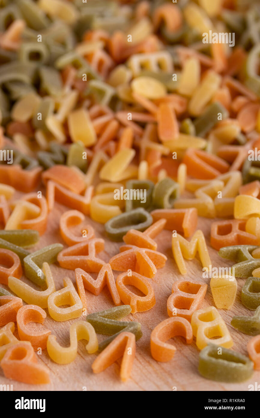 Pasta letters isolated hi-res stock photography and images - Alamy