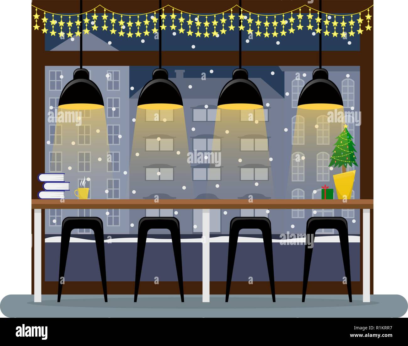 Bakery interior view Stock Vector Images - Alamy