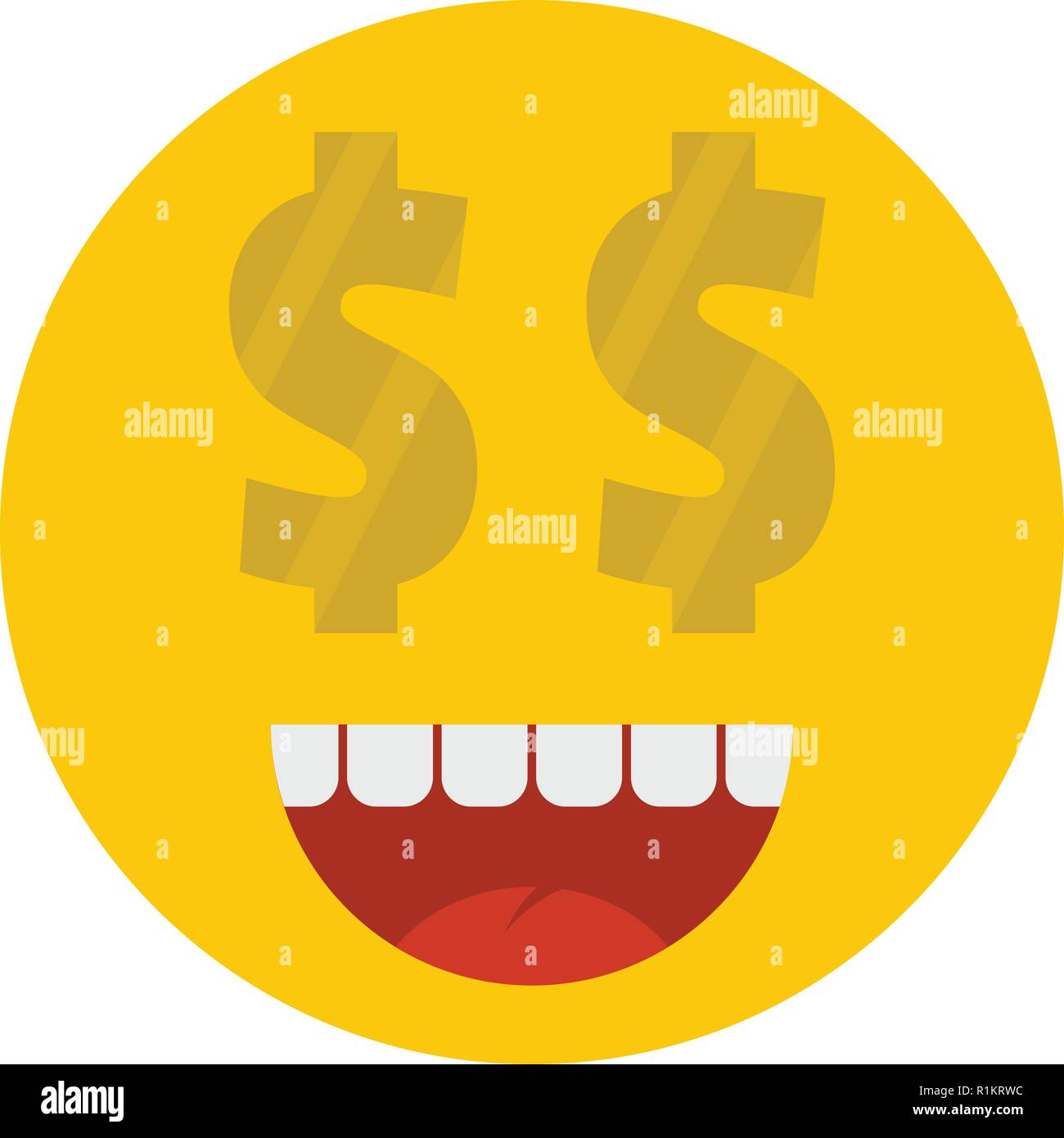 Money happy face sad face Stock Vector Images - Alamy
