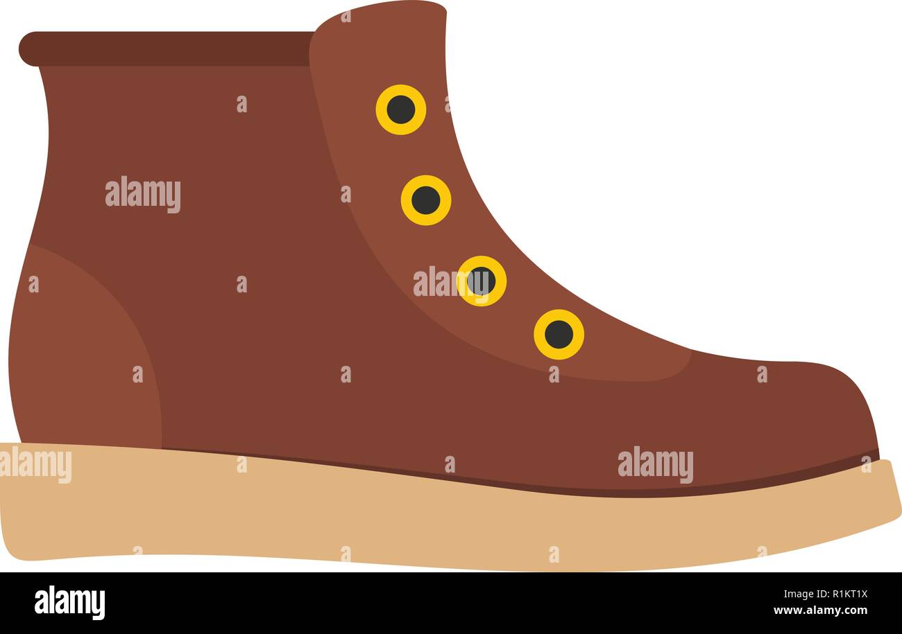 Hiking boots icon. Flat illustration of hiking boots vector icon ...