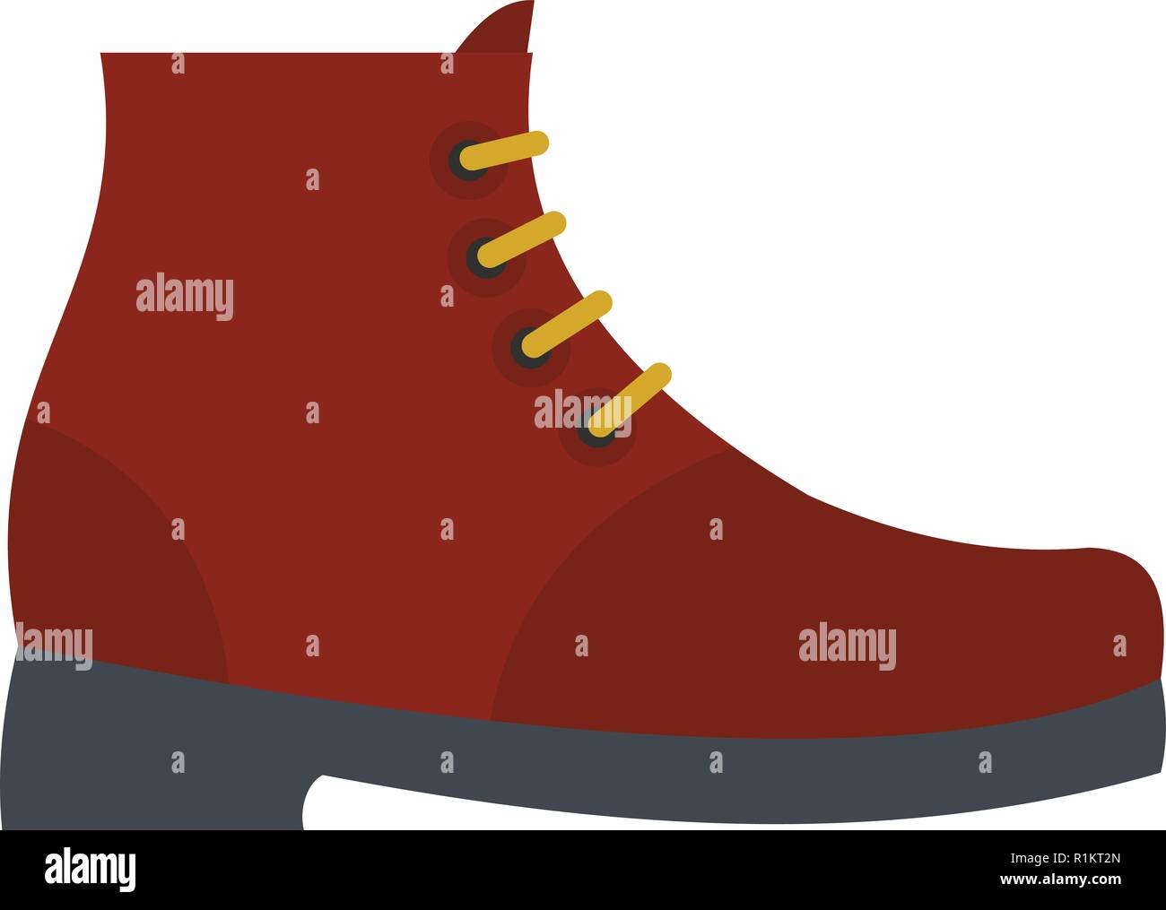 Hiking boots icon. Flat illustration of hiking boots vector icon ...