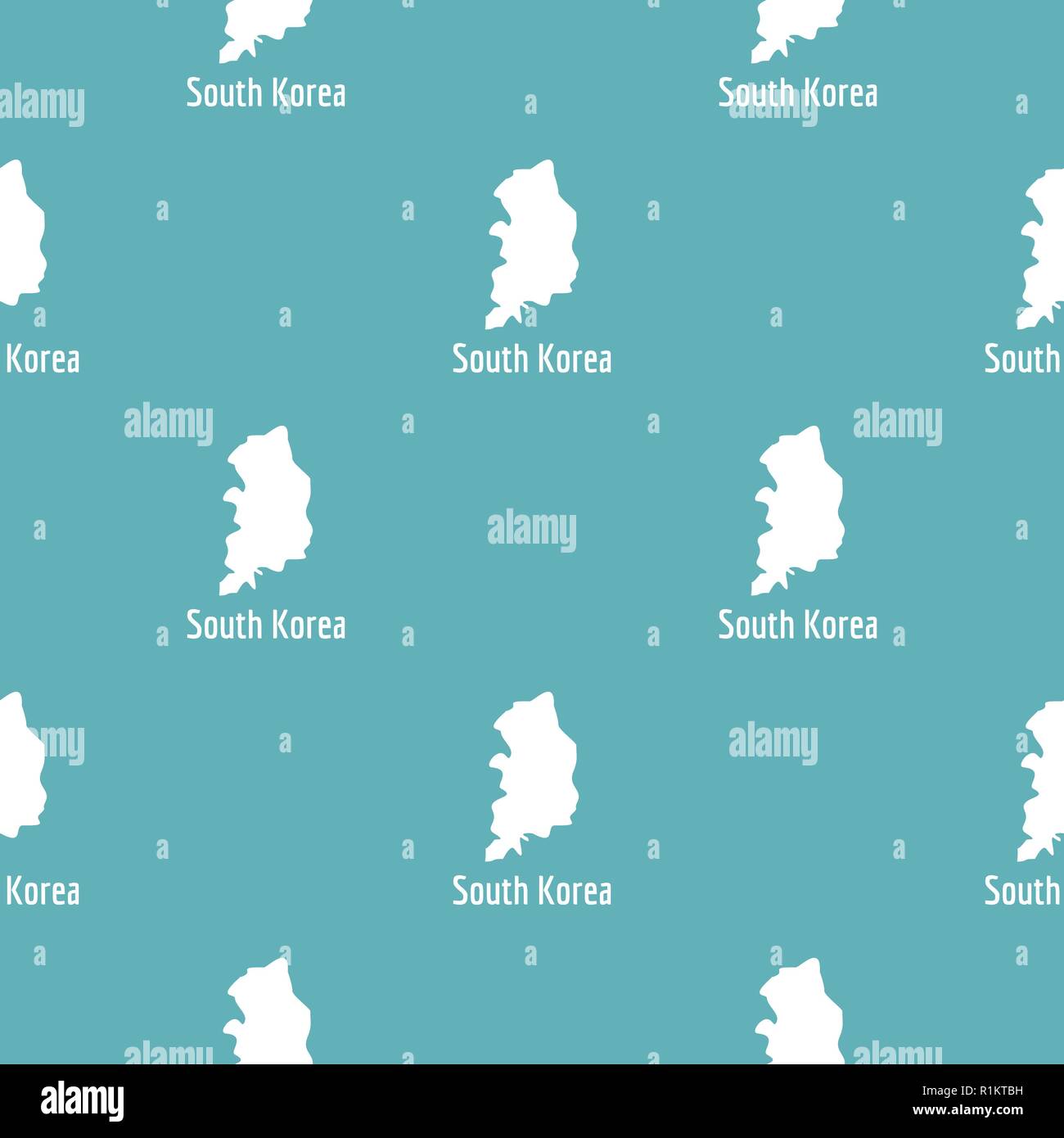 South Korea map in black. Simple illustration of South Korea map vector ...