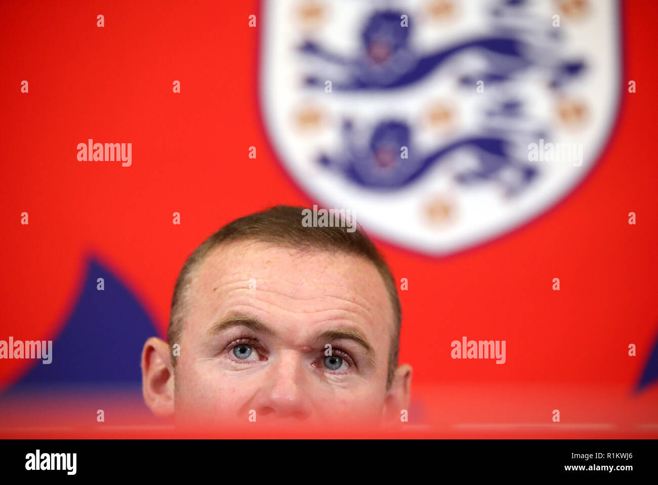England's Wayne Rooney during a press conference at St George's Park ...