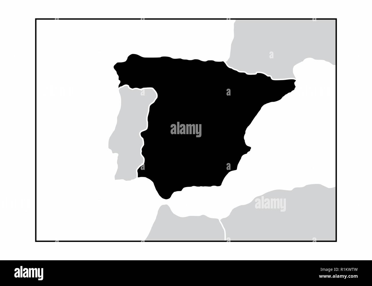Spain map Stock Vector Images - Alamy