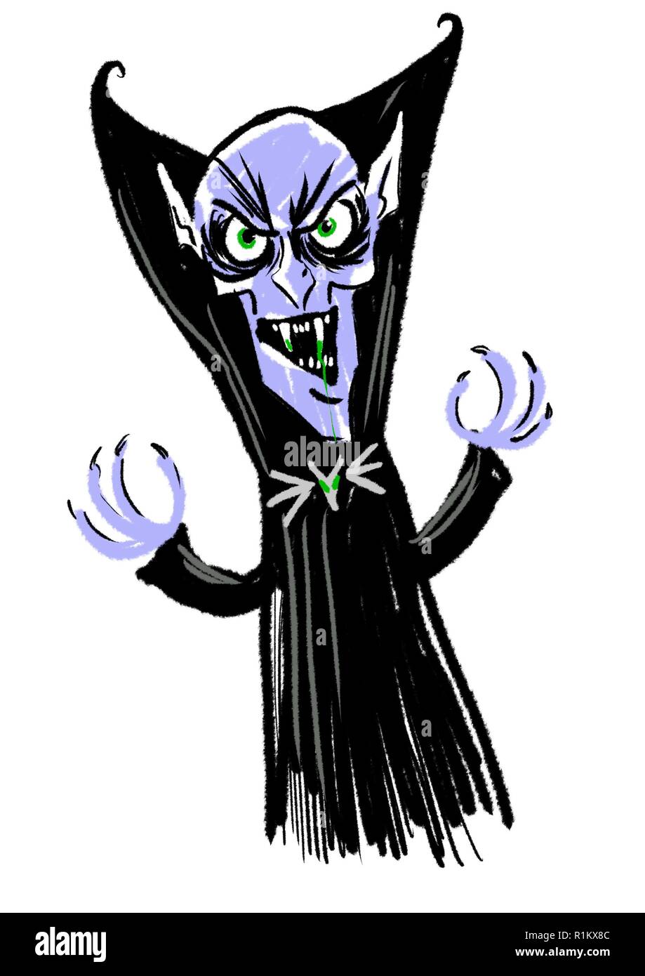 a vampire cartoon illustration Stock Photo - Alamy