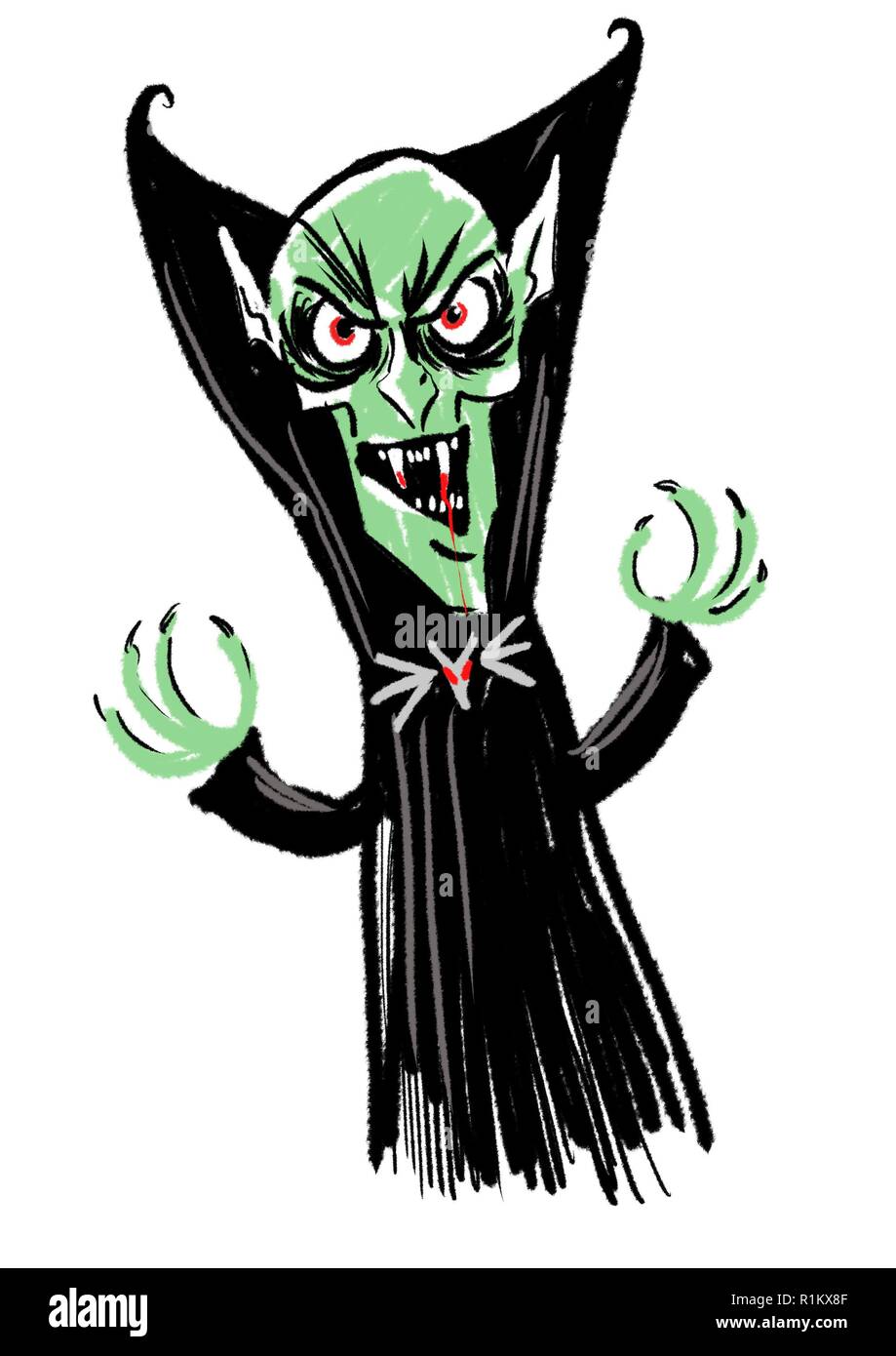 a vampire cartoon illustration Stock Photo - Alamy