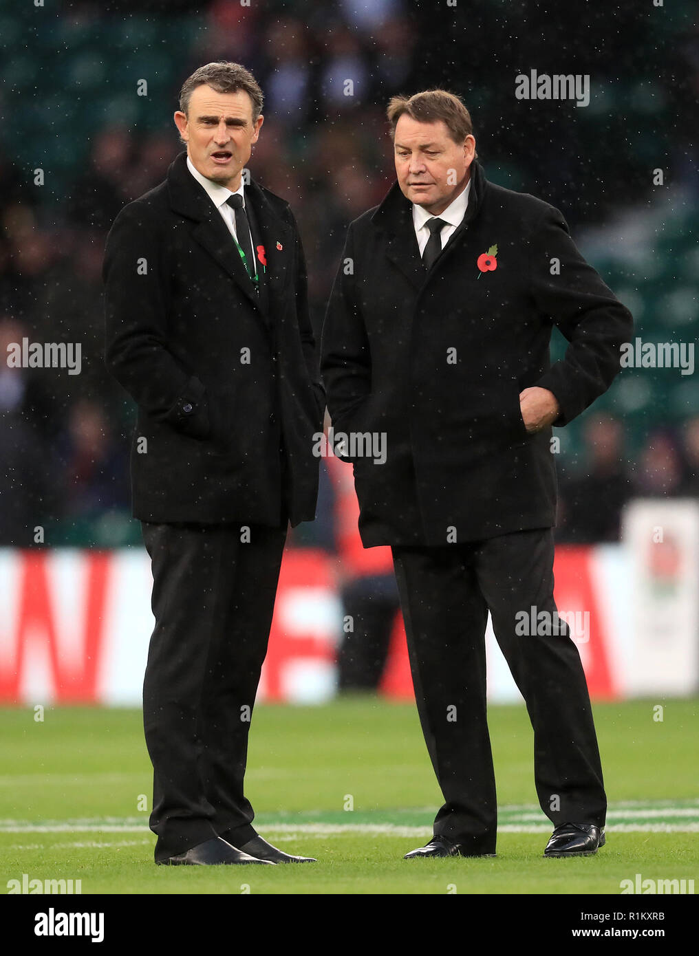 New Zealand coach Steve Hanson (right) and defence coach Scott McLeod ...
