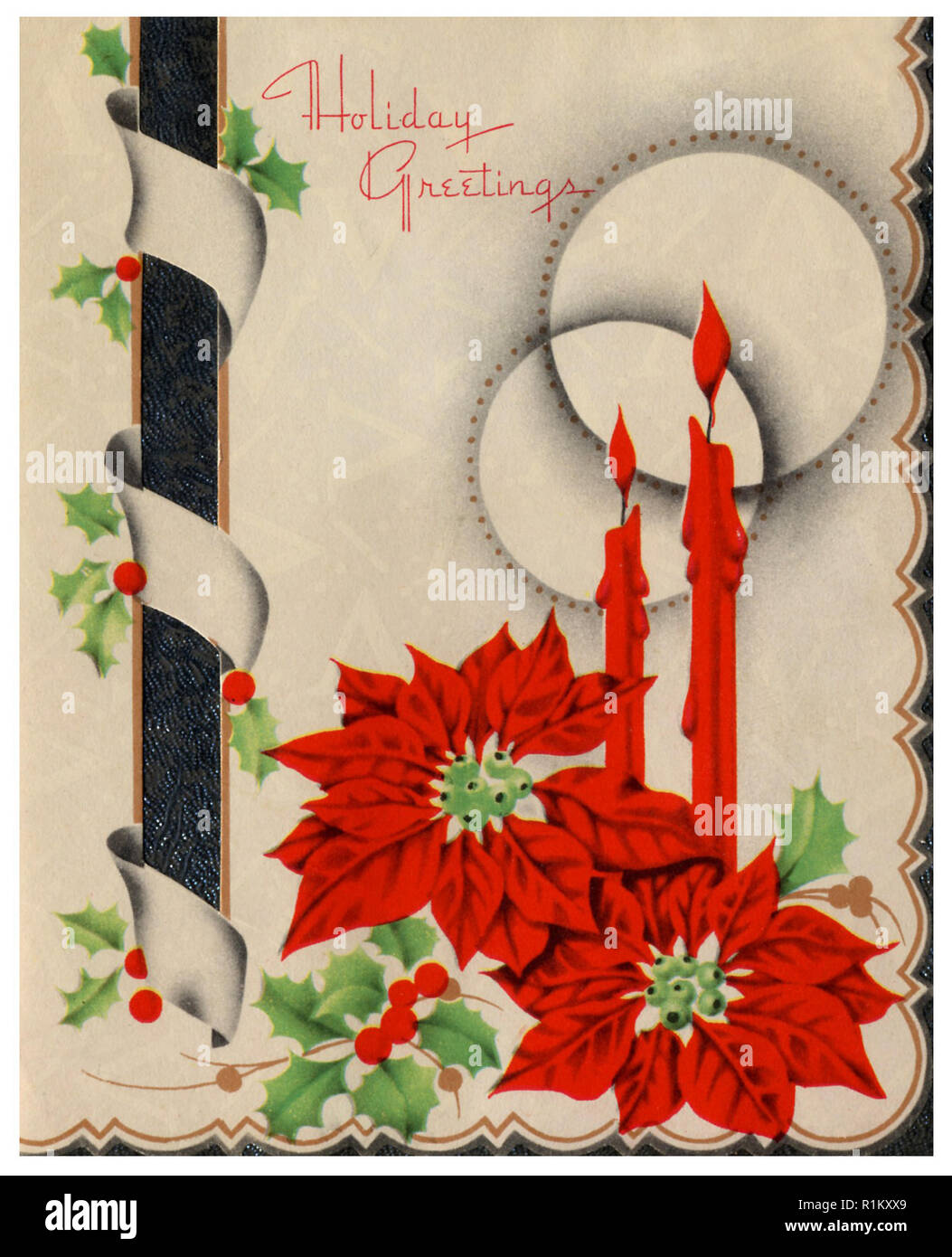 vintage christmas card design Stock Photo - Alamy