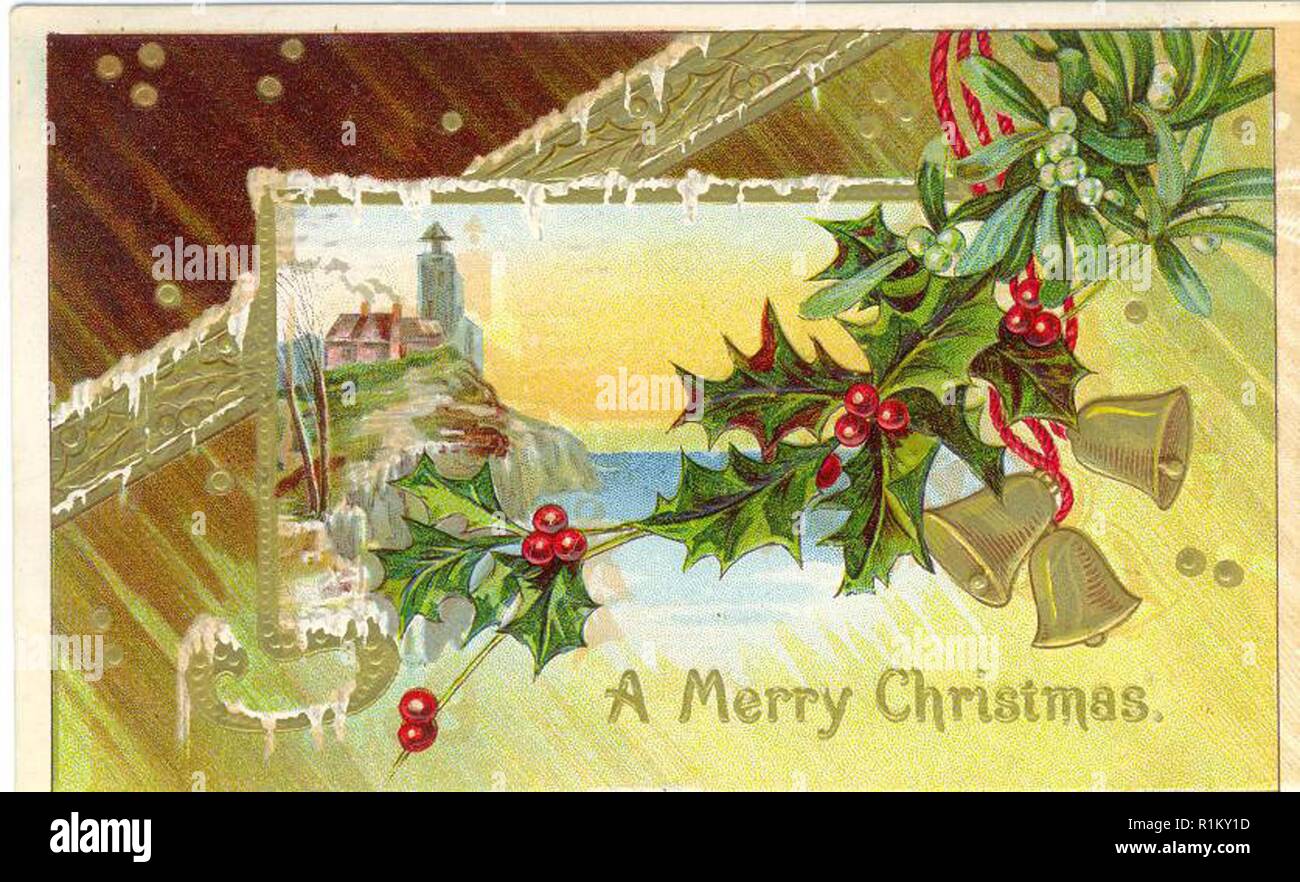 vintage christmas card design Stock Photo - Alamy