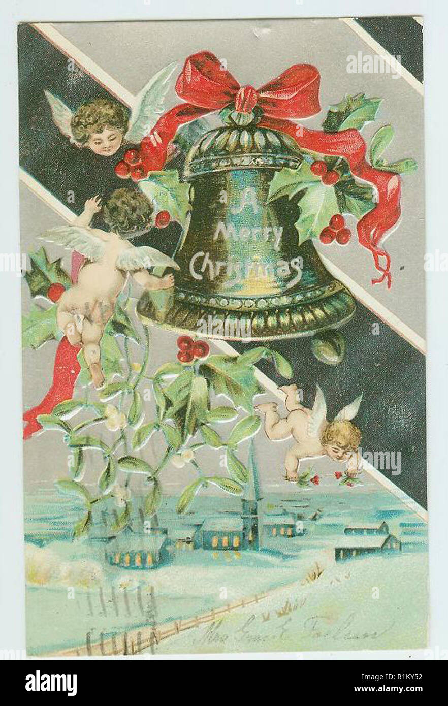 vintage christmas card design Stock Photo - Alamy