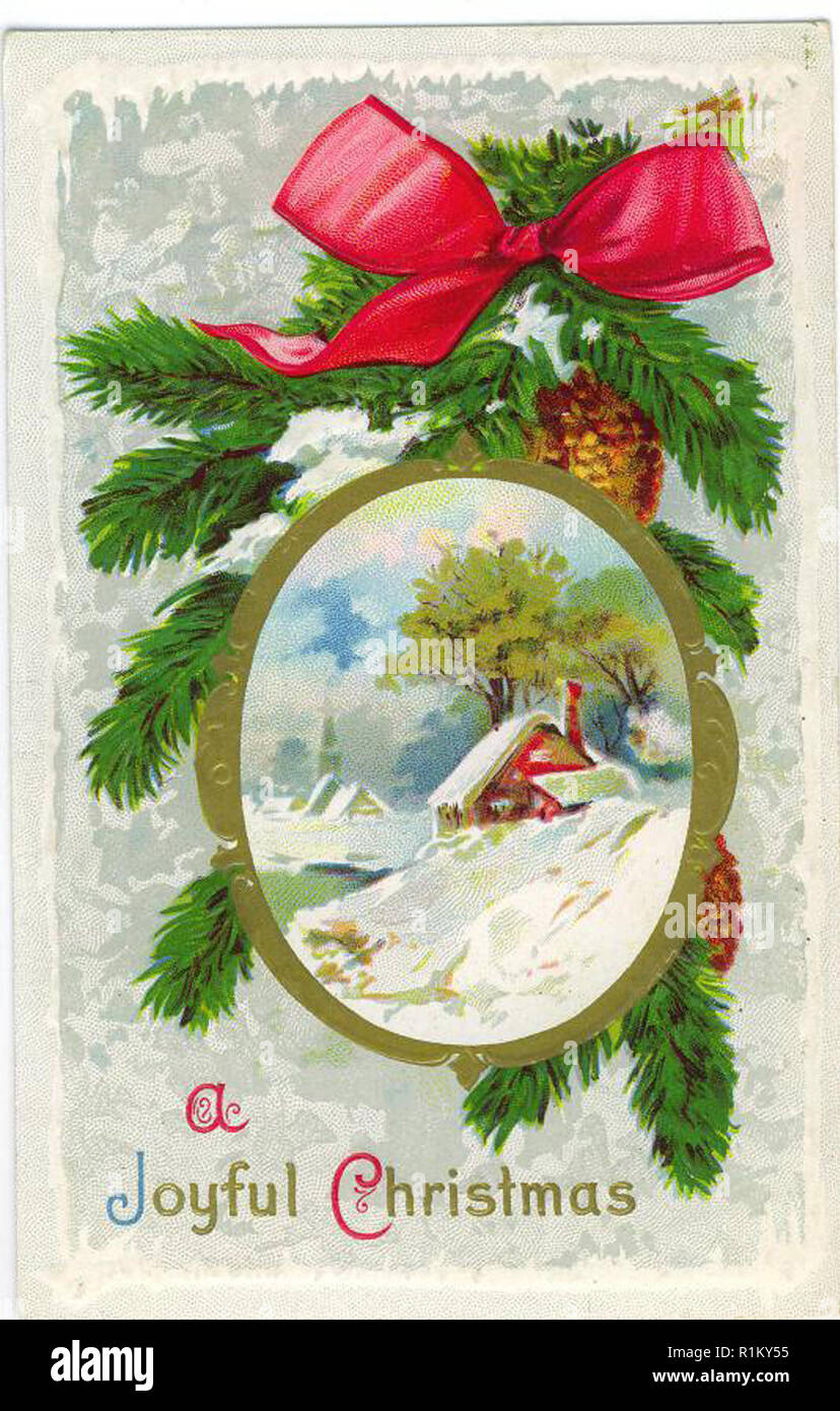 vintage christmas card design Stock Photo - Alamy