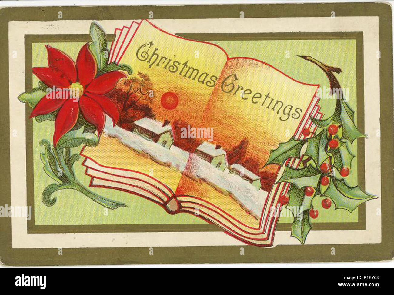 vintage christmas card design Stock Photo - Alamy