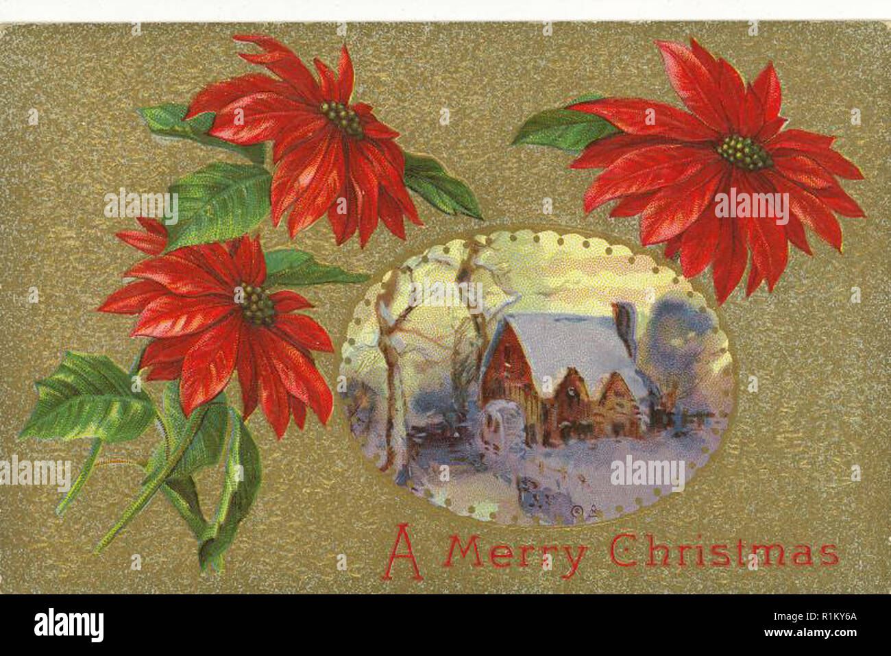 vintage christmas card design Stock Photo - Alamy