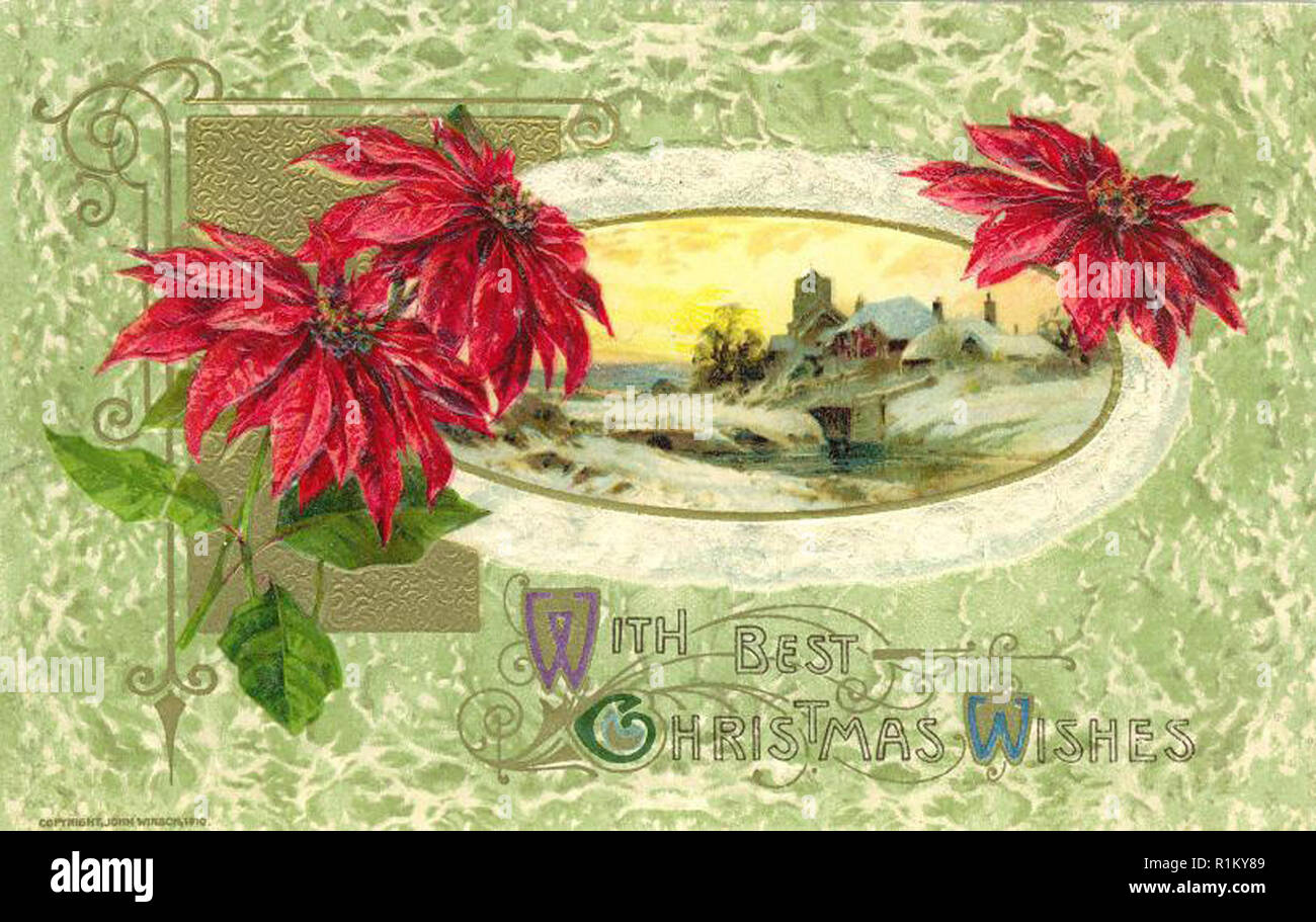 vintage christmas card design Stock Photo - Alamy