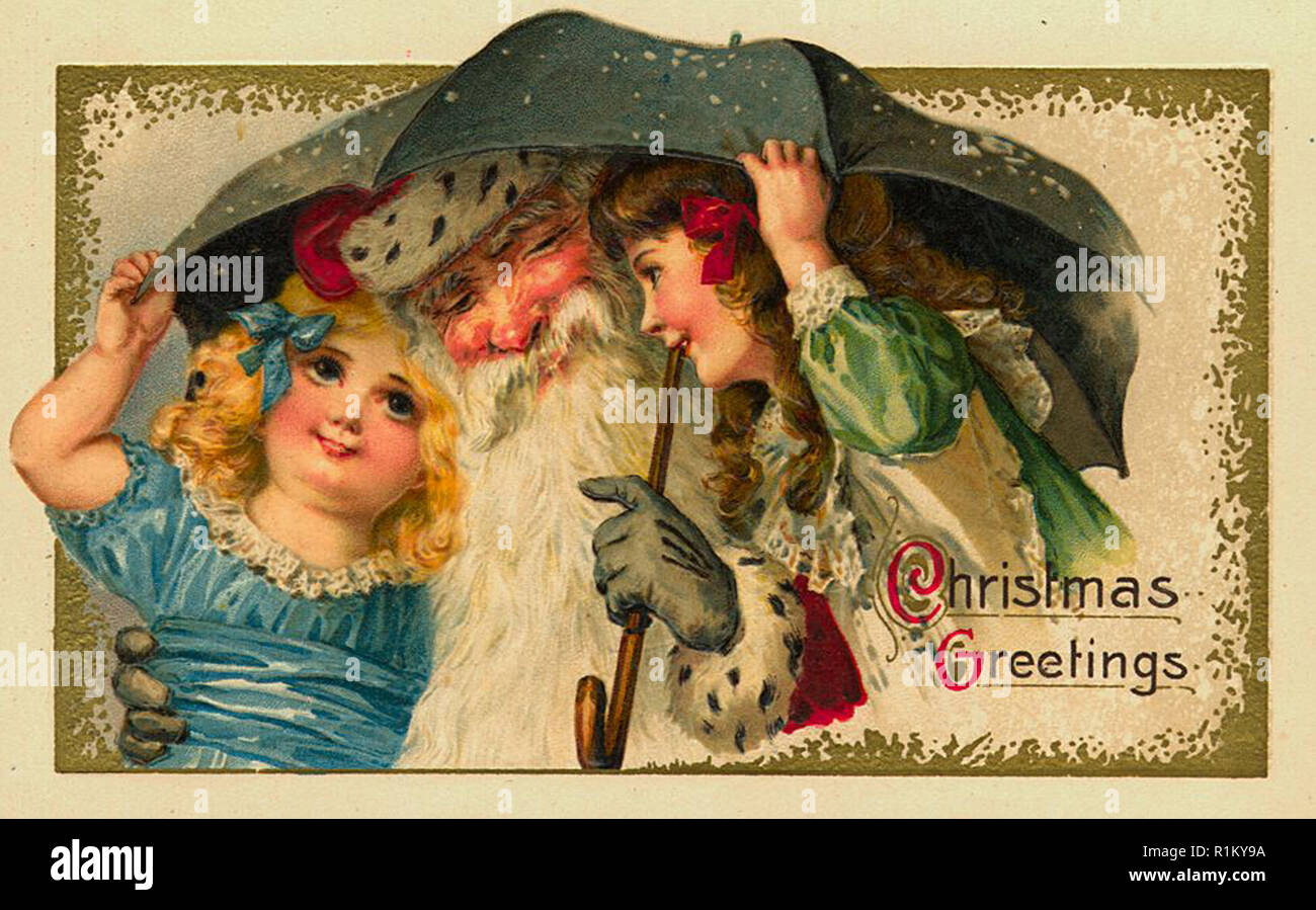 vintage christmas card design Stock Photo - Alamy