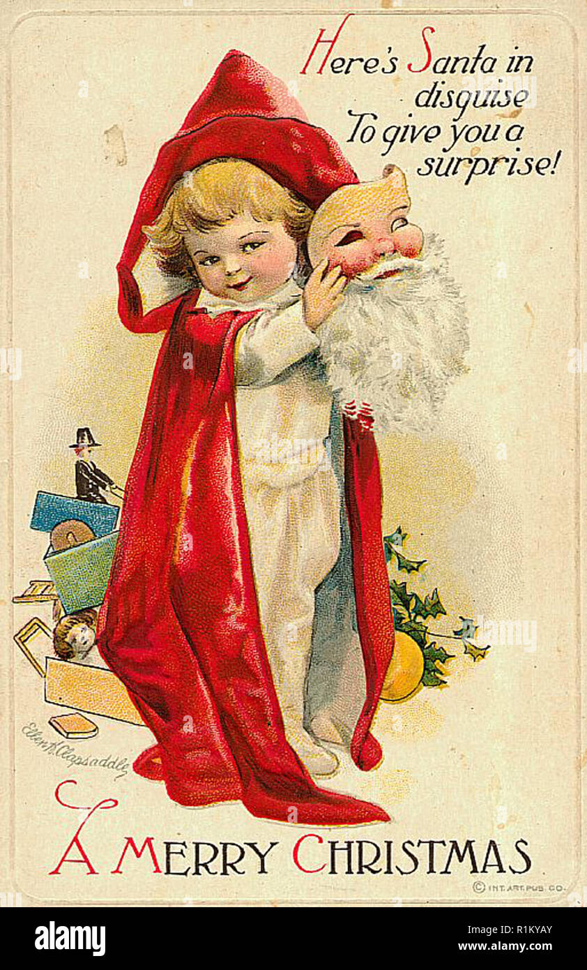 vintage christmas card design Stock Photo - Alamy