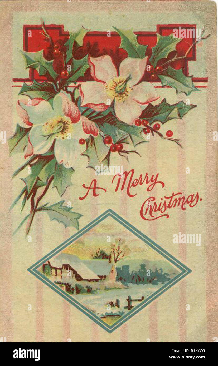 vintage christmas card design Stock Photo - Alamy