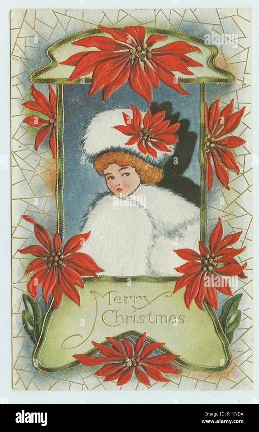 vintage christmas card design Stock Photo - Alamy