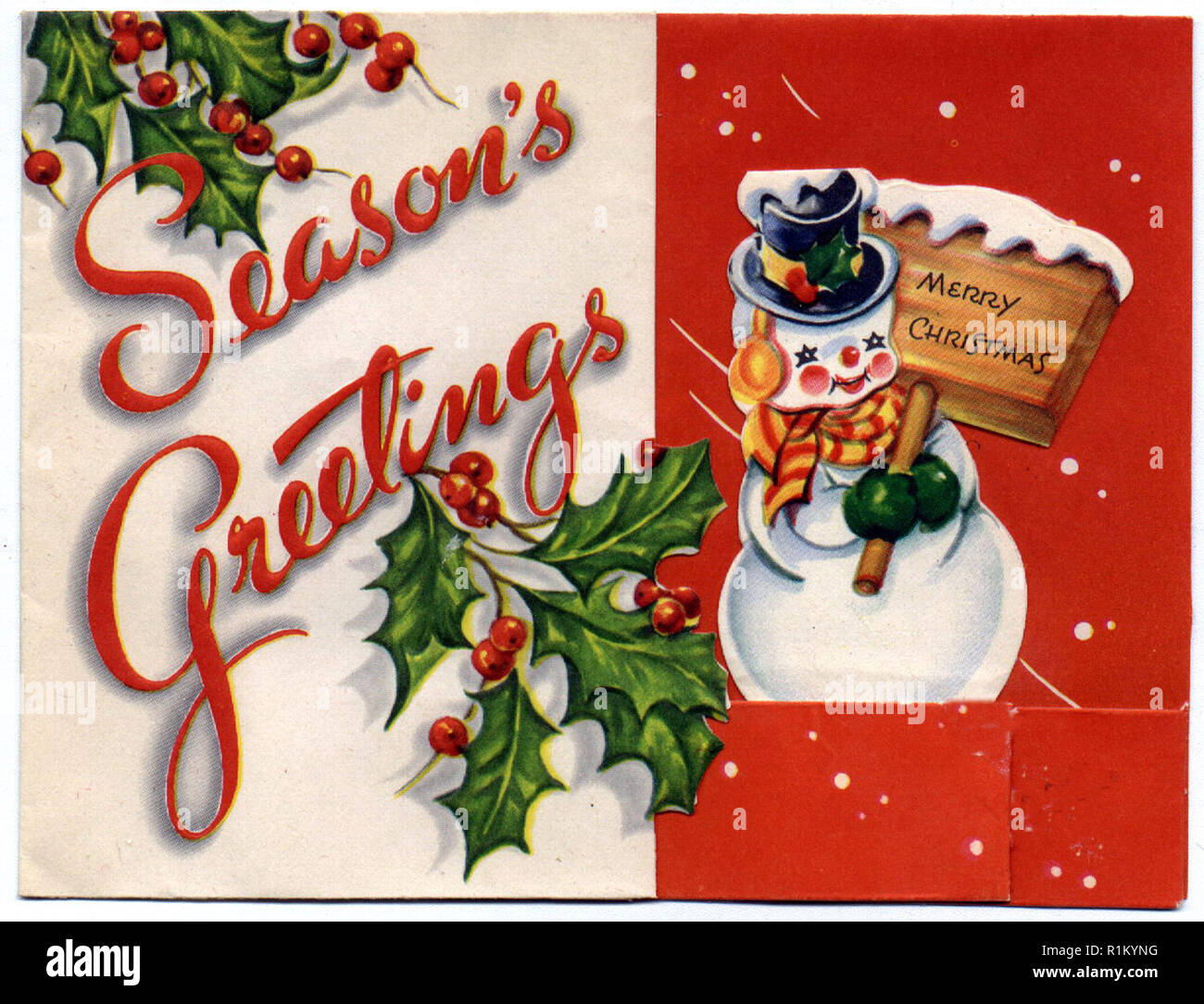 Vintage Snowman Illustration High Resolution Stock Photography and ...