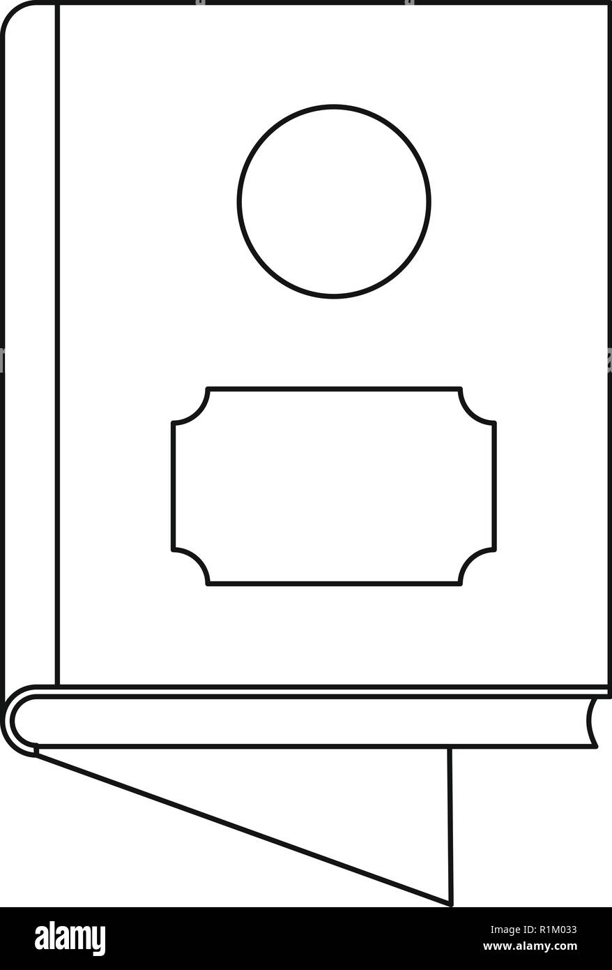 Book icon. Outline illustration of book vector icon for web Stock ...