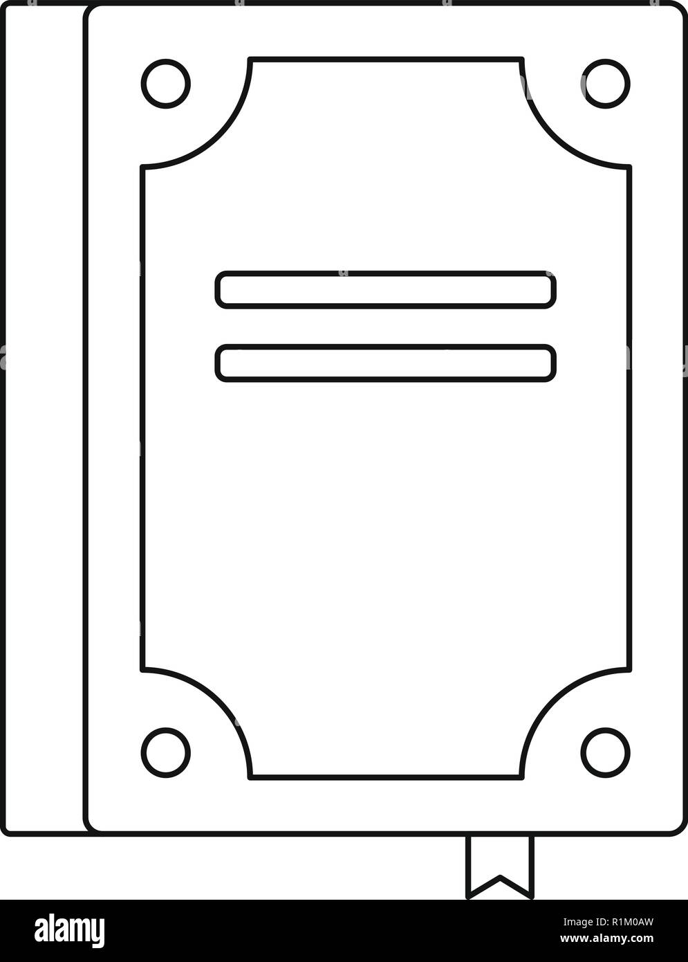 Novel icon. Outline illustration of novel vector icon for web Stock ...