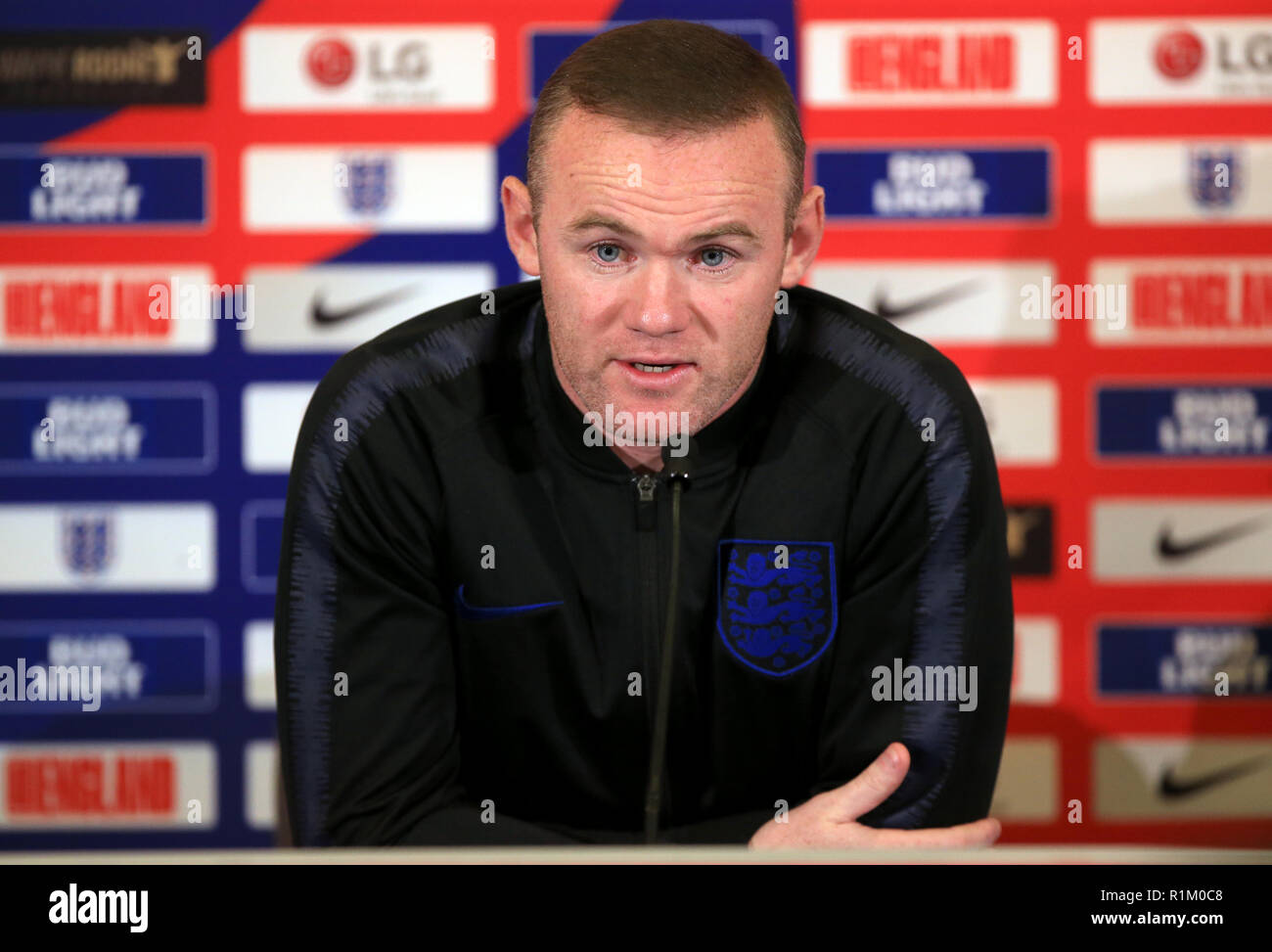 England's Wayne Rooney during a press conference at St George's Park ...